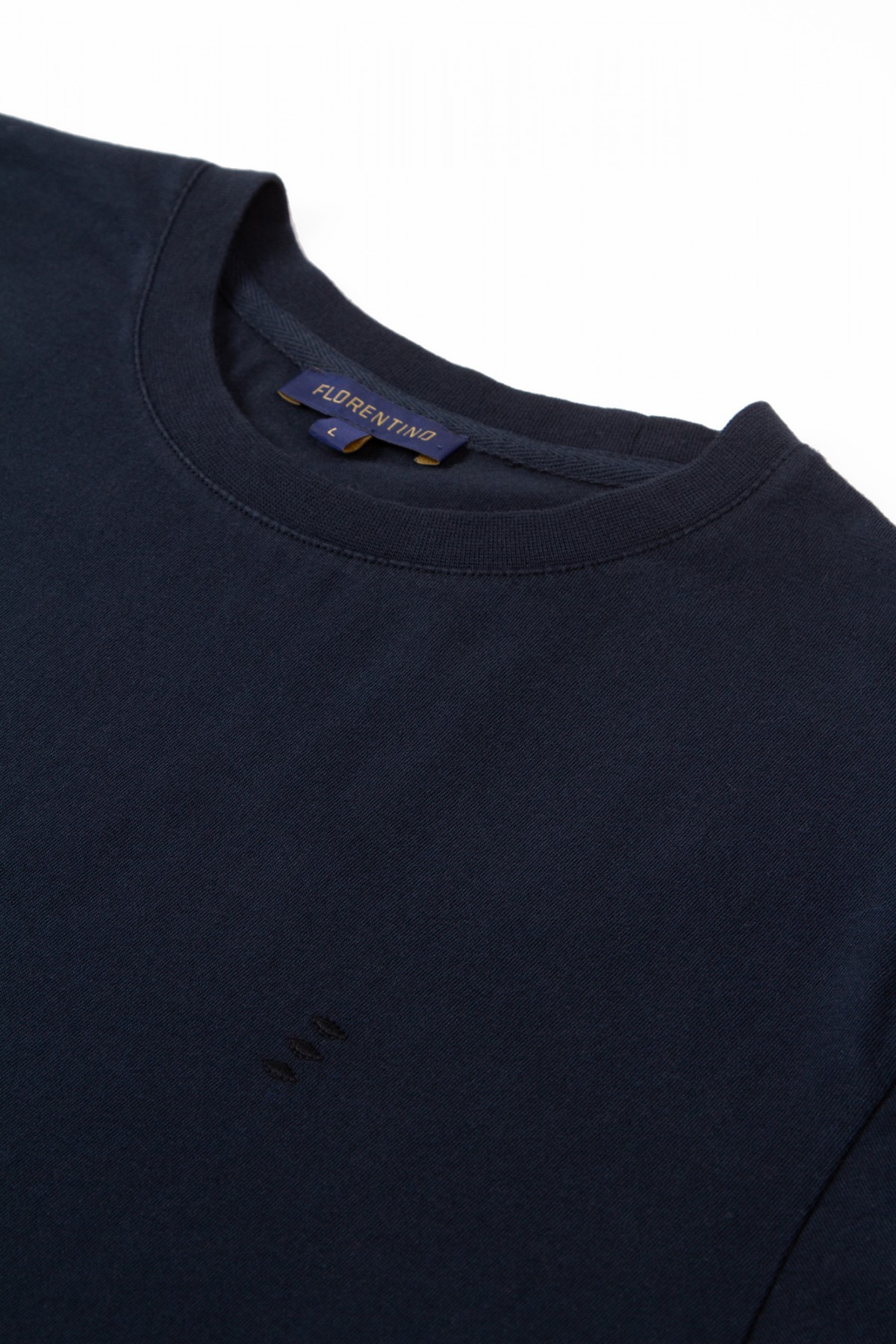 Plain T-shirt with Crew Neck